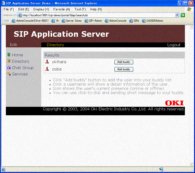 sip-demo Users Guide - SIP Servlet Engine